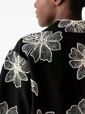 Sisley Floral Embroidered Short-sleeve Shirt