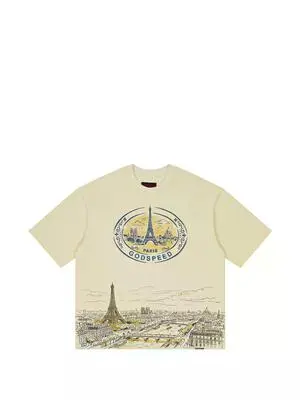 GODSPEED Paris Skyline Graphic-print T-shirt - Neutrals