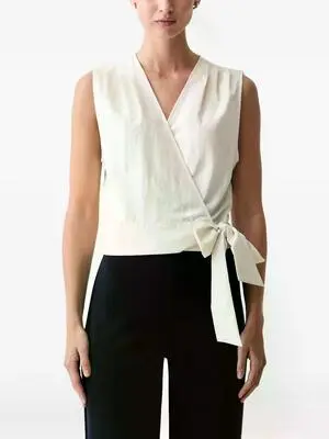 Sisley Wrap-design Sleeveless Top