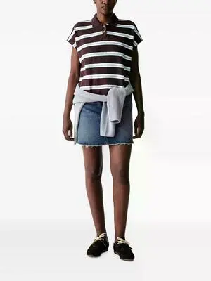 Marc O'polo Striped Short-sleeve Polo Shirt - Brown