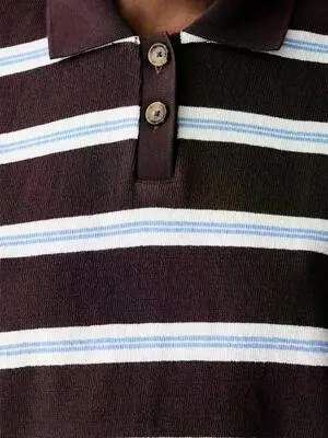 Marc O'polo Striped Short-sleeve Polo Shirt - Brown