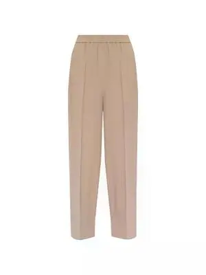 Fabiana Filippi Cady Elasticated-waistband Stitched-seam Trousers - Neutrals