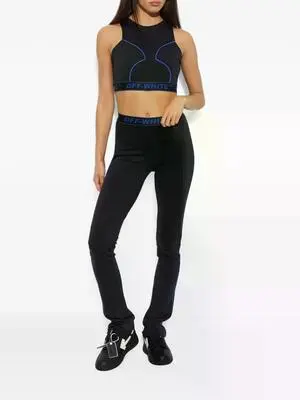 Off-White Logo Waistband Flared-leg Trousers