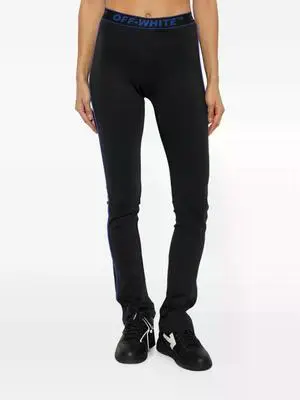 Off-White Logo Waistband Flared-leg Trousers