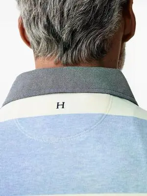 HACKETT LONDON Striped Long-sleeve Polo Shirt