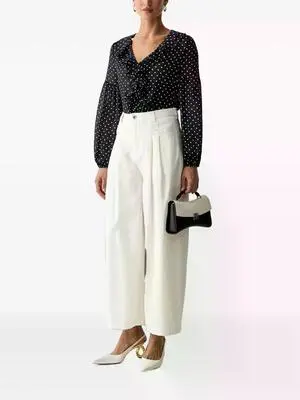 Guess Ruffled Polka-dot Blouse - Blue
