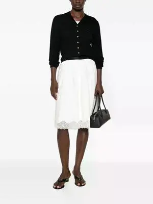 Maje Lace-trim Midi Skirt