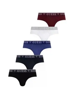 Guess Logo-waistband Briefs - Multicolour