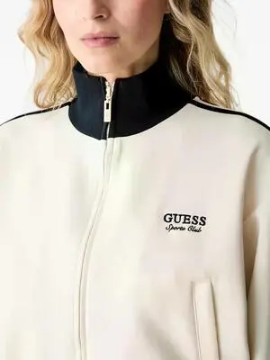 Guess Logo-embroidered Zip-up Jacket