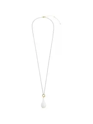 TOTEME White Crystal Pendant Necklace - Silver