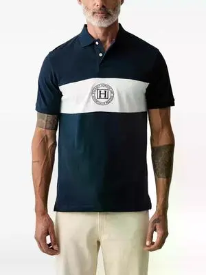 HACKETT LONDON Logo-embroidered Buttoned Polo Shirt - Blue