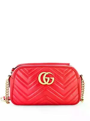 Gucci Gg Marmont Shoulder Bag Matelassé Leather Small Crossbody Bag