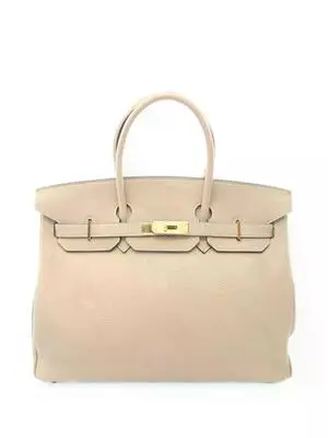 Hermès 2010s 35 Birkin Leather Tote Bag - Neutrals