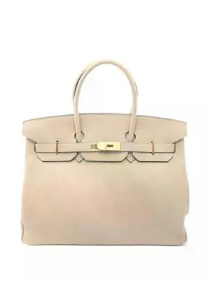 Hermès 35 Birkin Leather Tote Bag - Neutrals