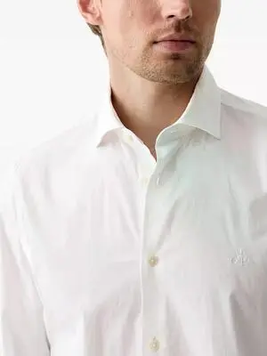 Marc O'polo Logo-embroidered Long-sleeve Shirt