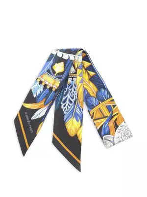Hermès 2010s Danse Pacifique Twilly Scarf - Blue