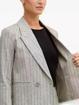 Sisley Pinstripe-pattern Double-breasted Blazer