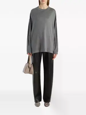 Khaite Dylan Top In Heather Silk - Grey