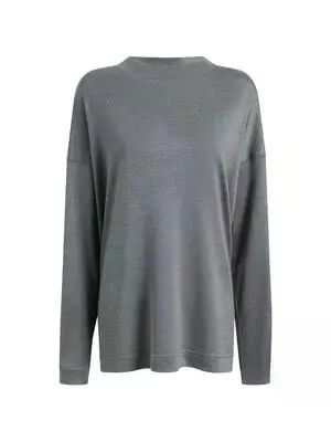Khaite Dylan Top In Heather Silk - Grey