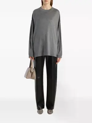 Khaite Dylan Top In Heather Silk - Grey