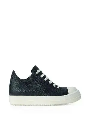 Rick Owens Textured Low-top Sneakers - Black