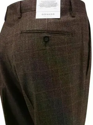 GERMANO 1952 Check-pattern Pleated Trousers