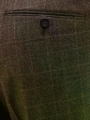 GERMANO 1952 Check Pattern Pleated Trousers