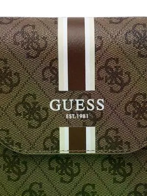 Guess Logo-print Crossbody Phone Bag - Brown