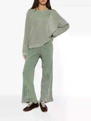 American Vintage Waffle-knit Track Pants - Green