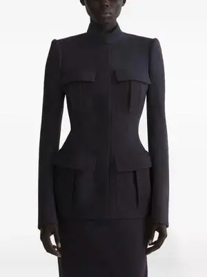 MUGLER Pocket Fitted Jacket - Purple