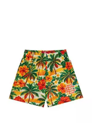 ERIC EMANUEL Hawaiian-print Ee Shorts - Orange