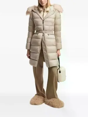 Moncler Shearling-trim Quilted Coat