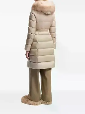 Moncler Shearling-trim Quilted Coat