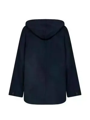 Max Mara Hooded Double-faced Coat - Blue