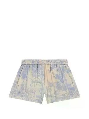 Off-White Printed Elasticated Waist Shorts - Neutrals