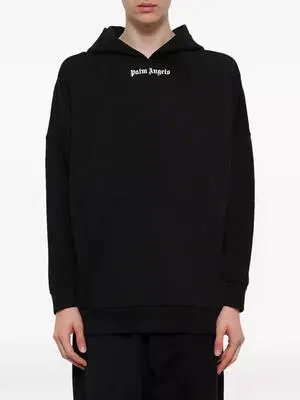 Palm Angels Logo Print Cotton Hoodie