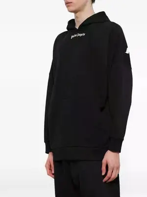 Palm Angels Logo Print Cotton Hoodie