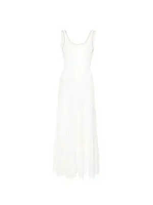Sandro Bead-embellished Knitted Dress - White