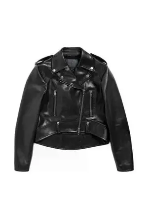 Balenciaga Biker Leather Jacket - Black