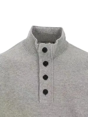Stone Island Button-up High-neck Sweater