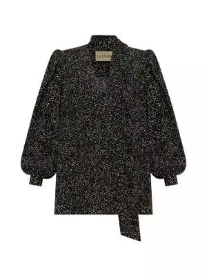 Valentino Garavani Star-print Silk Shirt - Black