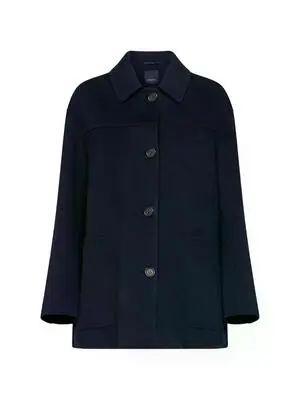 Max Mara Single-breasted Wool Coat - Blue