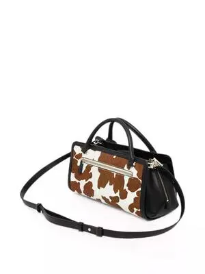 Guess Cow-print Logo-plaque Shoulder Bag