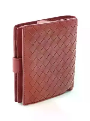 Bottega Veneta 2000s Intrecciato Bi-fold Wallet - Red