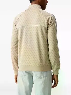 Guess Monogram-print Zip-up Sweater