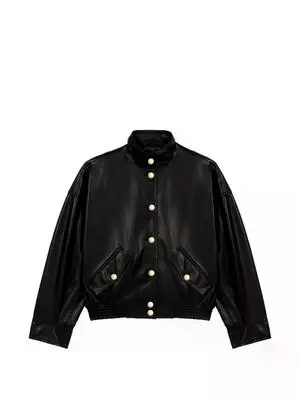 Maje Leather Jacket - Black