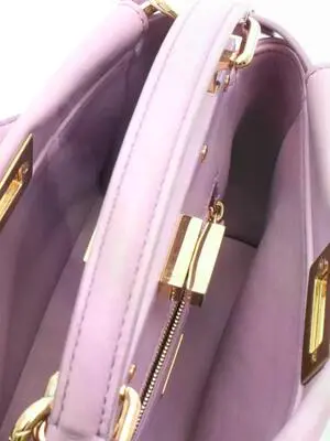 Fendi Mini Peekaboo Leather Tote Bag - Purple