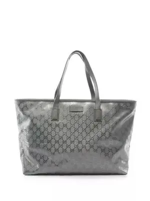 Gucci 2000s Gg Imprimé Tote Bag - Grey