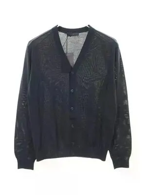 Prada 2000s V-neck Cardigan - Blue