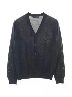Prada V-neck Cardigan - Blue